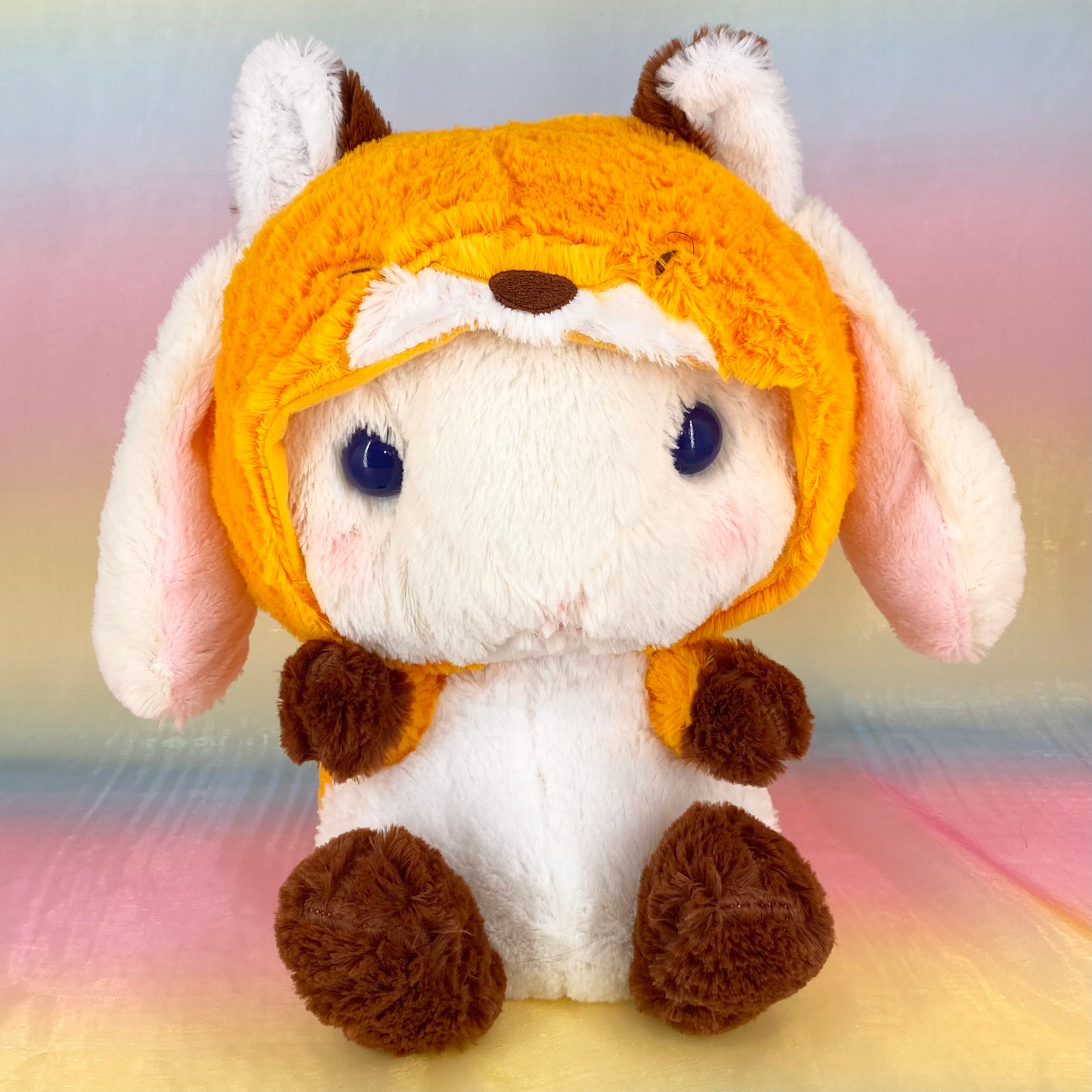 Loppy Yurugurumi The Rabbit - Wearing Fox Onesie - Large – Pick-A-Plushie